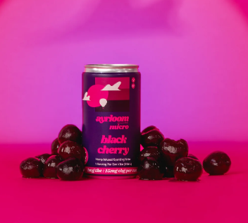 Ayrloom Micro Black Cherry Sparkling Water (1MG THC & 15MG CBG) | ayrloom - Jane